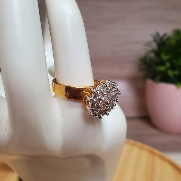 Mary Kay | Jewelry | Vintage Mary Kay Diamond Cluster Ring Electro ...